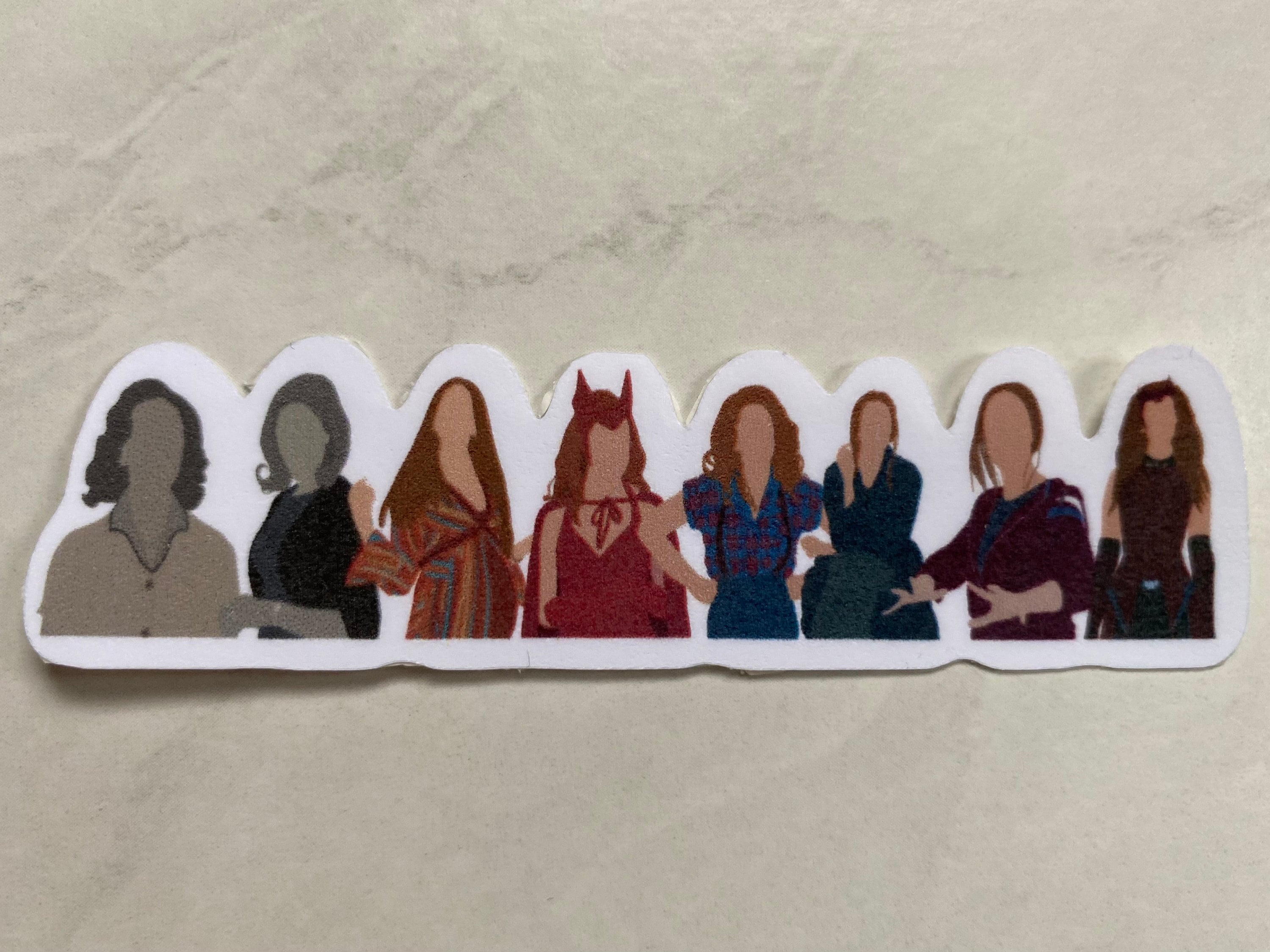 Wanda Through the Decades Sticker Wanda Maximoff Scarlet | Etsy