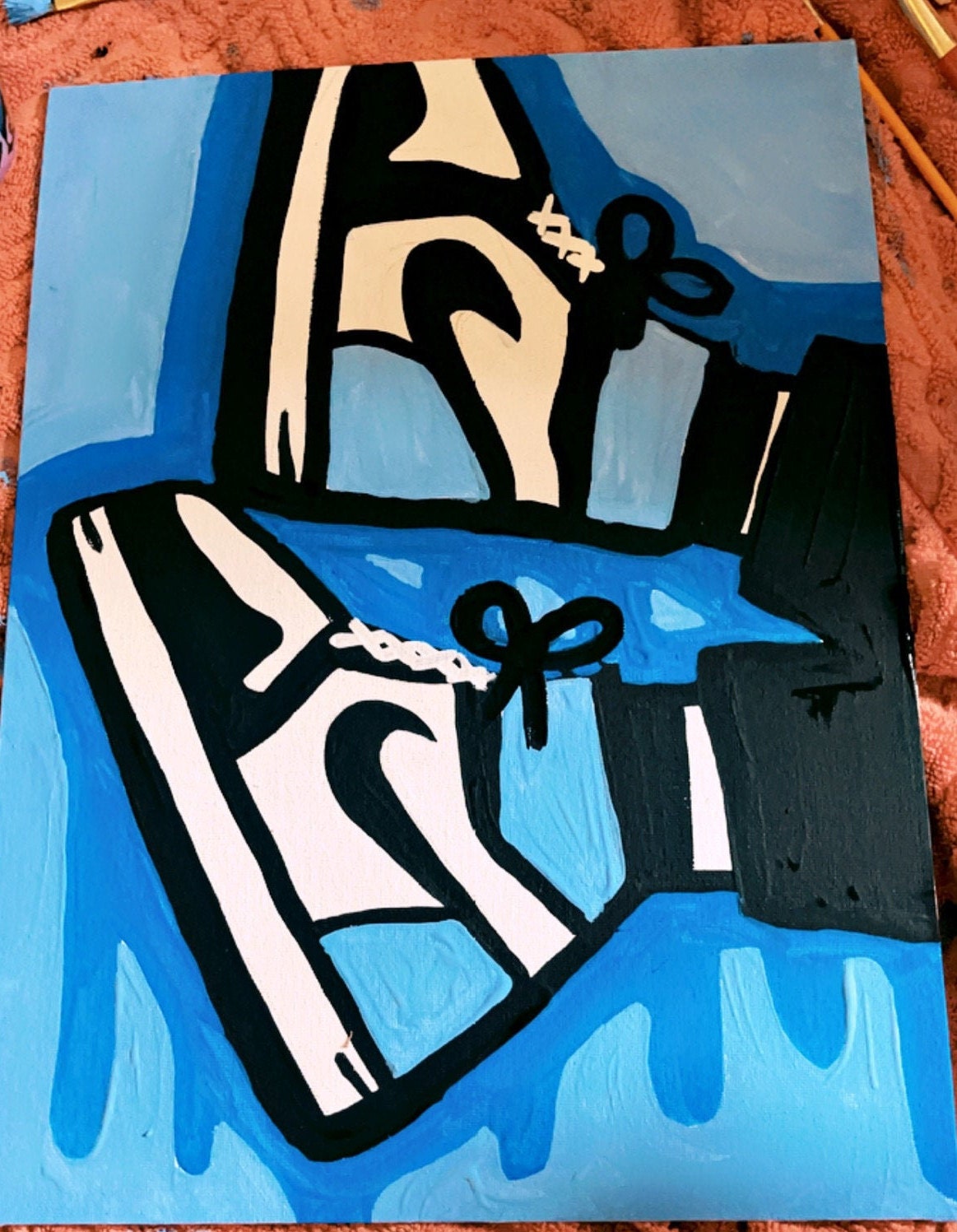 High Top Air Jordan Painting - Etsy