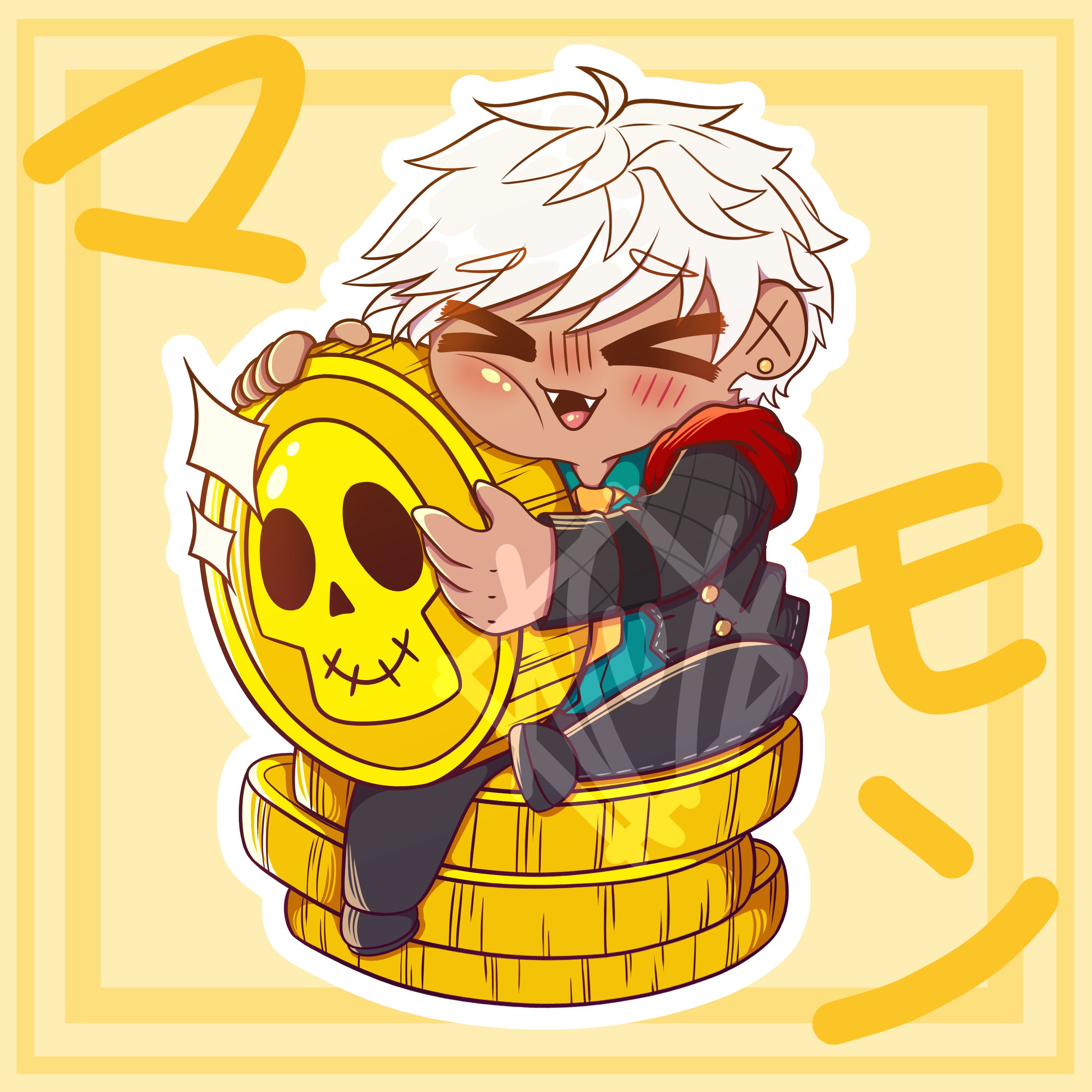 Obey Me Mammon Chibi Sticker - Etsy