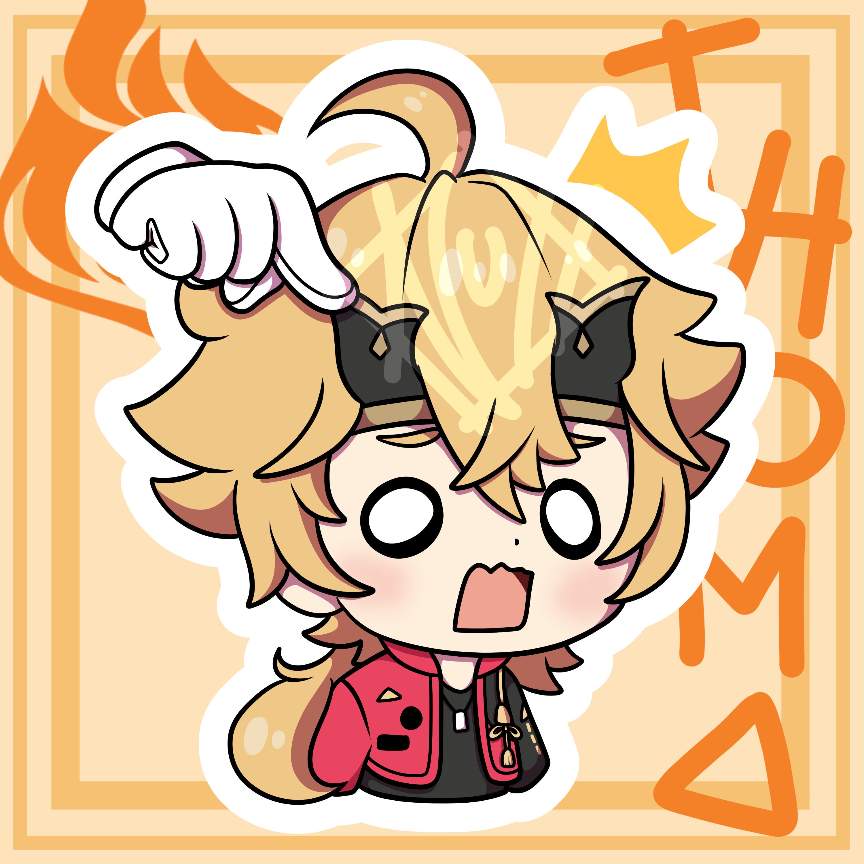 Genshin Thoma Emote Stickers - Etsy UK