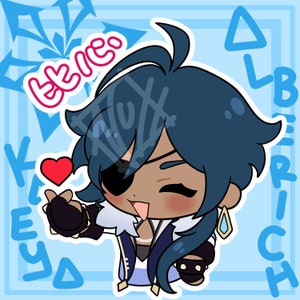 Genshin Kaeya Emote Stickers - Etsy