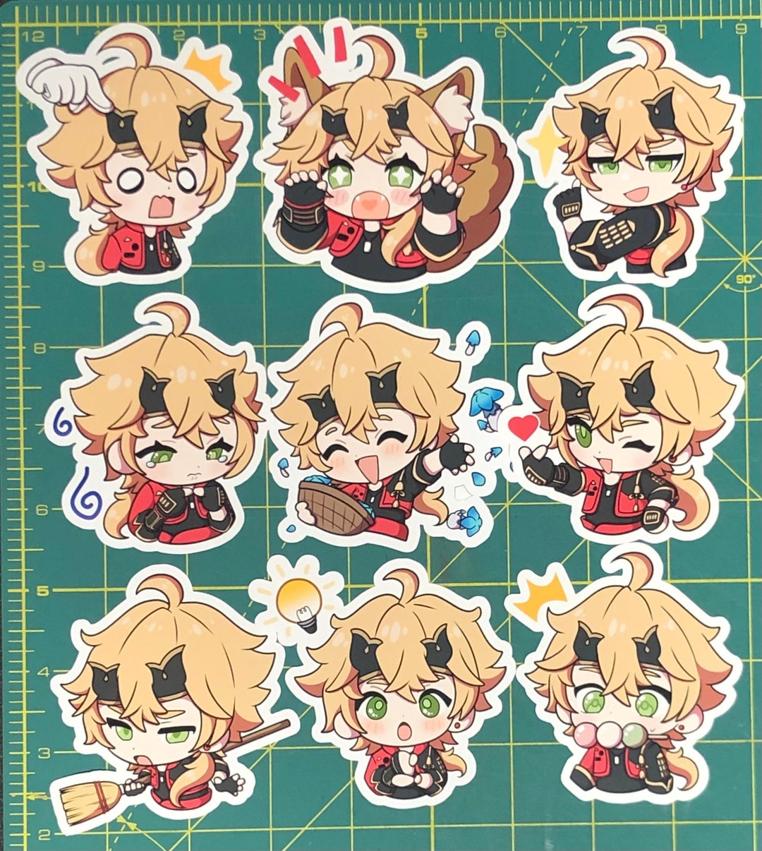 Genshin Thoma Emote Stickers - Etsy
