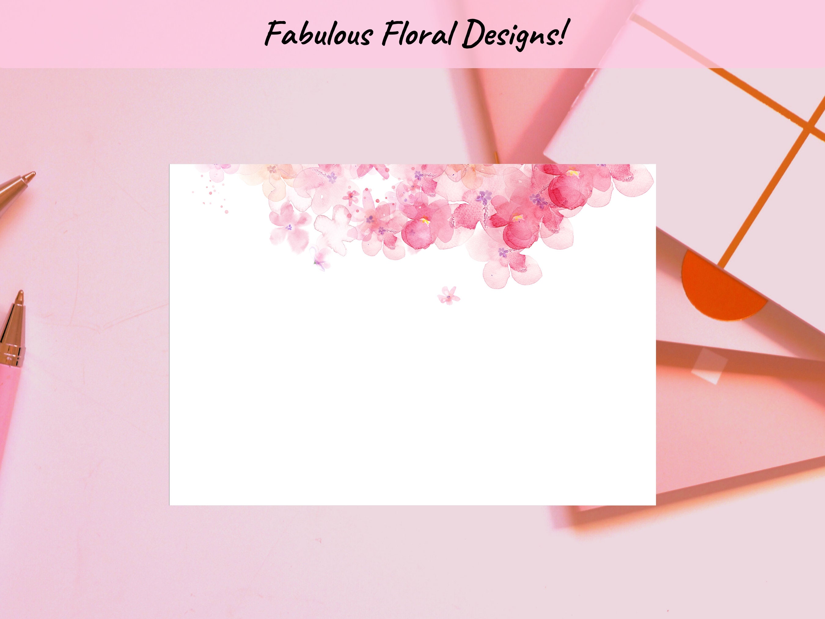 Printable Envelope Templates, 9 Flower Designs, A4 and US Letter Sizes ...