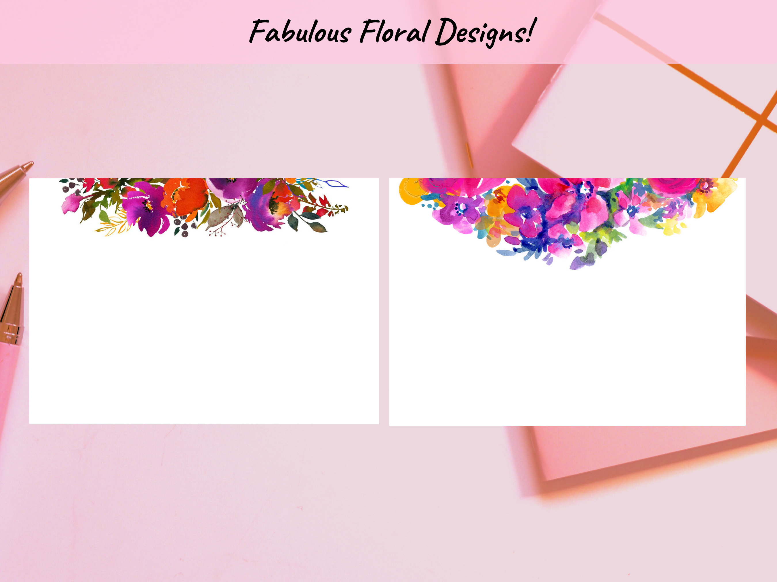 Printable Envelope Templates, 9 Flower Designs, A4 and US Letter Sizes ...