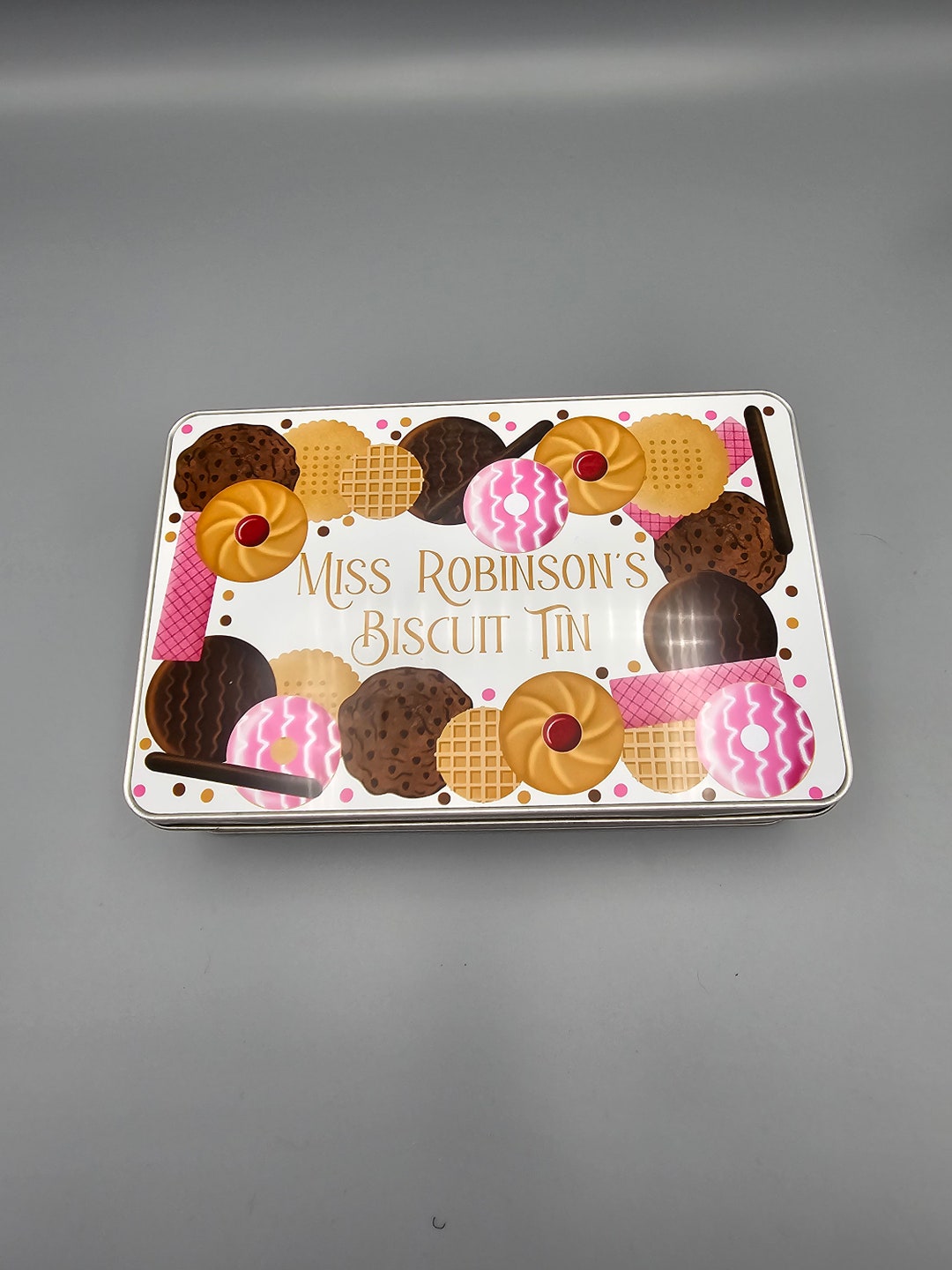 Personalised Biscuit Tin, Tea & Biscuit, Break Time, Birthday Gift ...