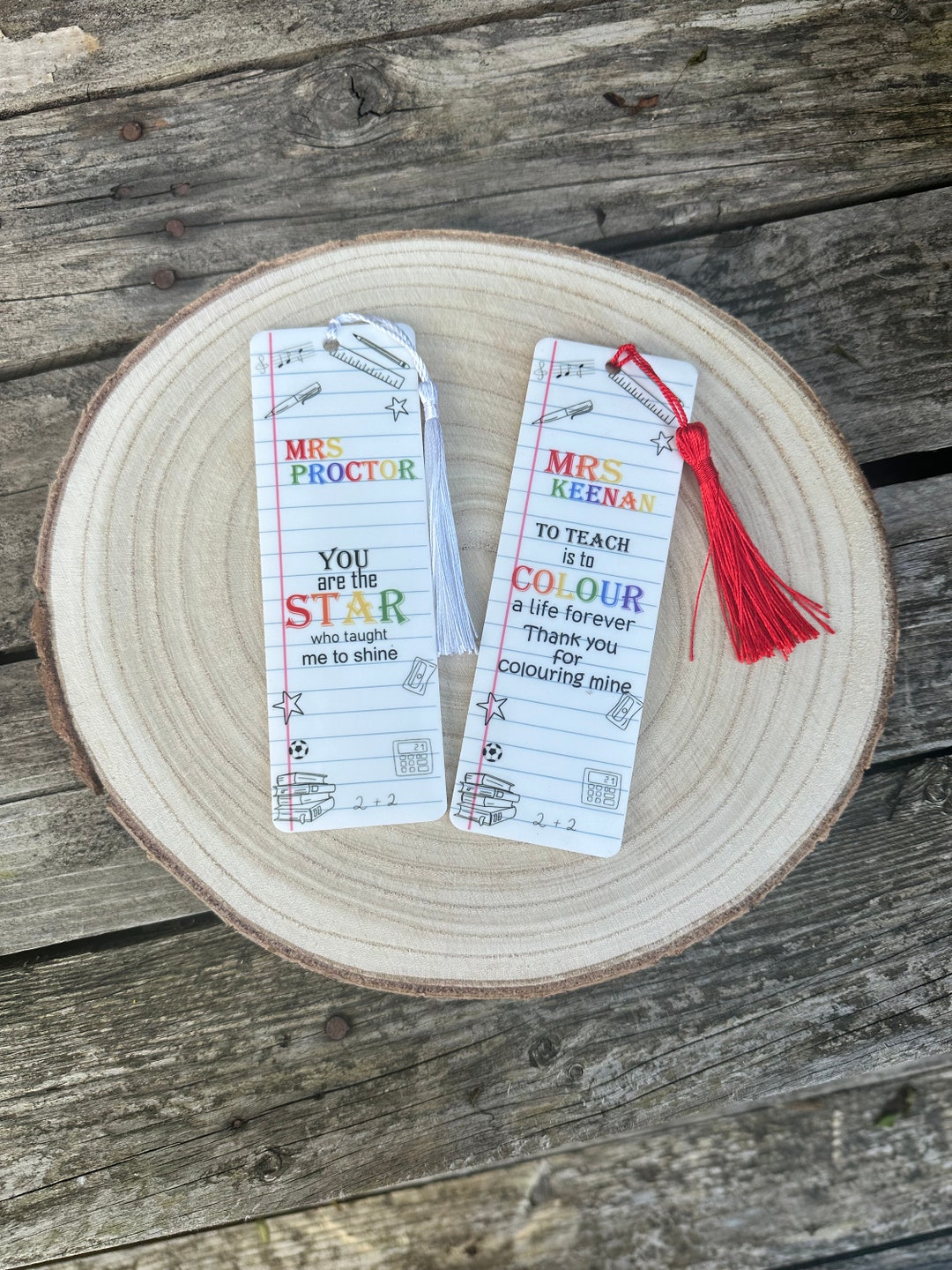 Teacher Bookmark End of School Teacher Gift Teaching - Etsy