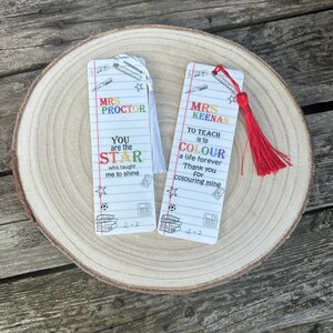 Teacher Bookmark End of School Teacher Gift Teaching - Etsy