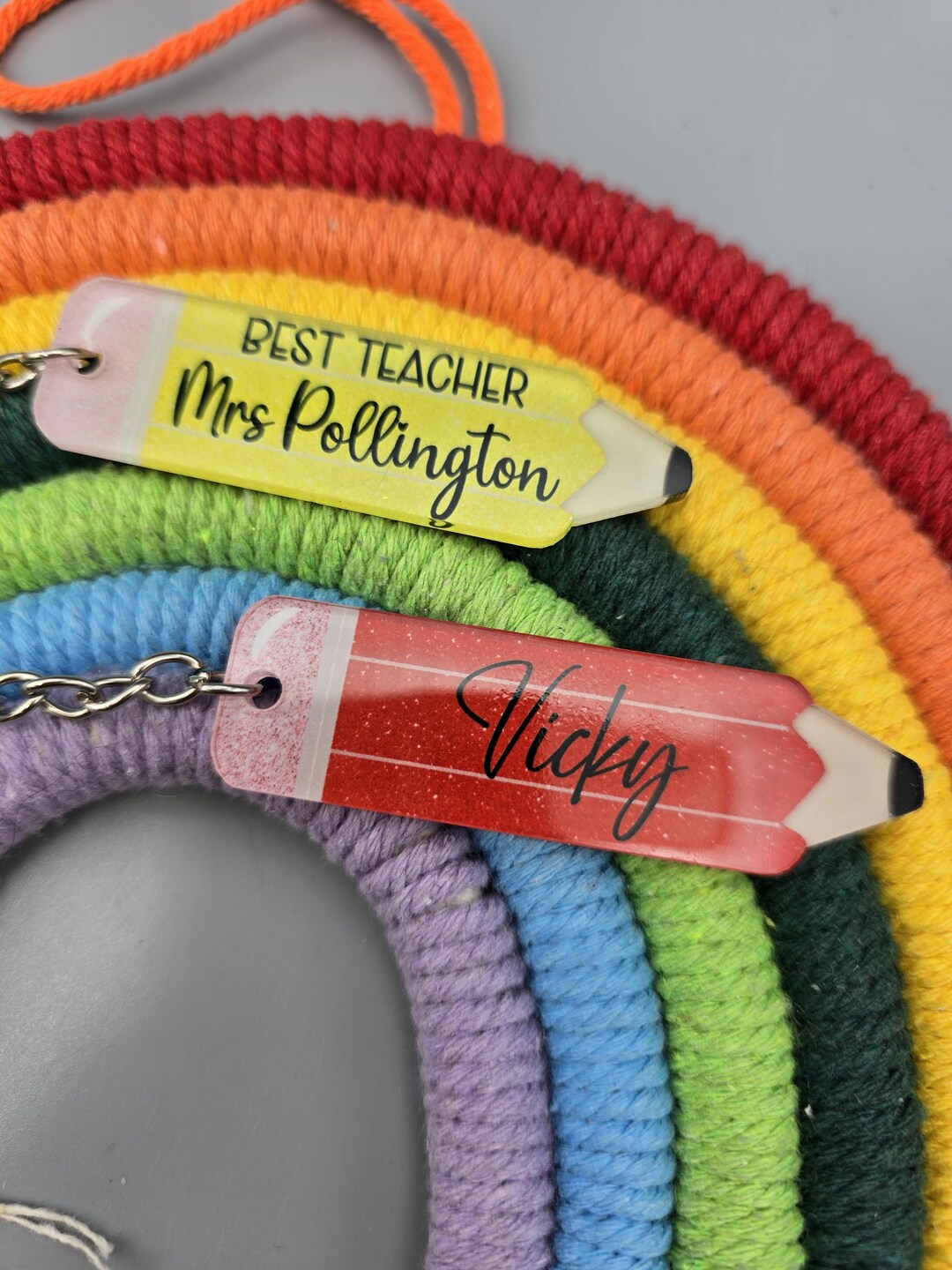 Personalised Student Pencil Keyrings, School Keychain, Students Gifts ...
