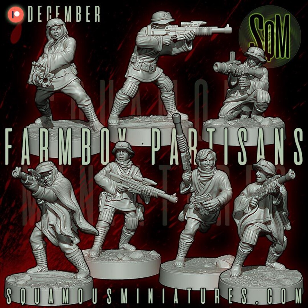 Farmboy Partisans Star Wars Legion Compatible 3D Resin Miniatures ...
