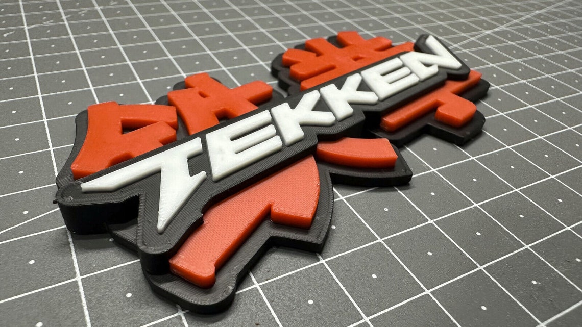 Tekken Logo - 3D Printed Sign Stand - Etsy UK