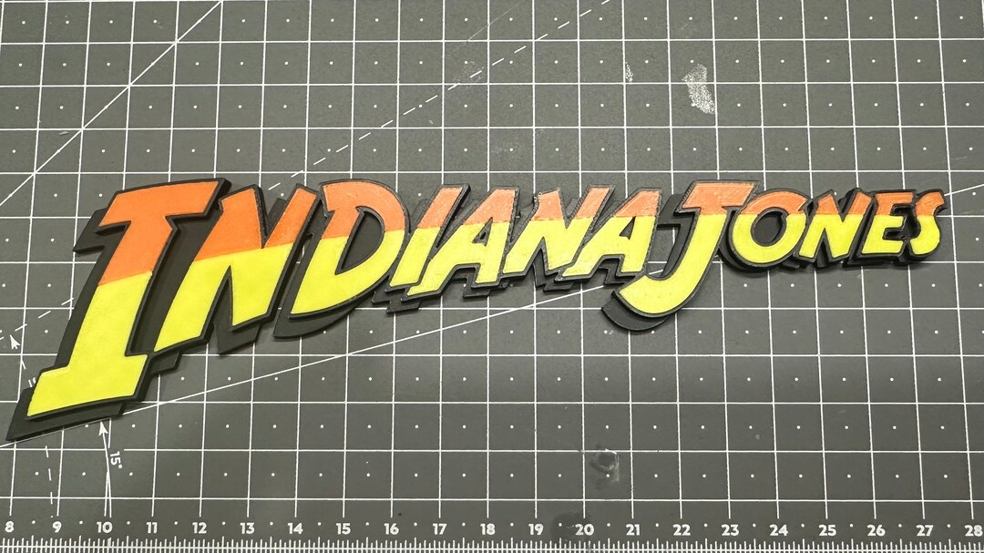 Indiana Jones Logo - Movie Retro 3D Printed Sign - Etsy UK