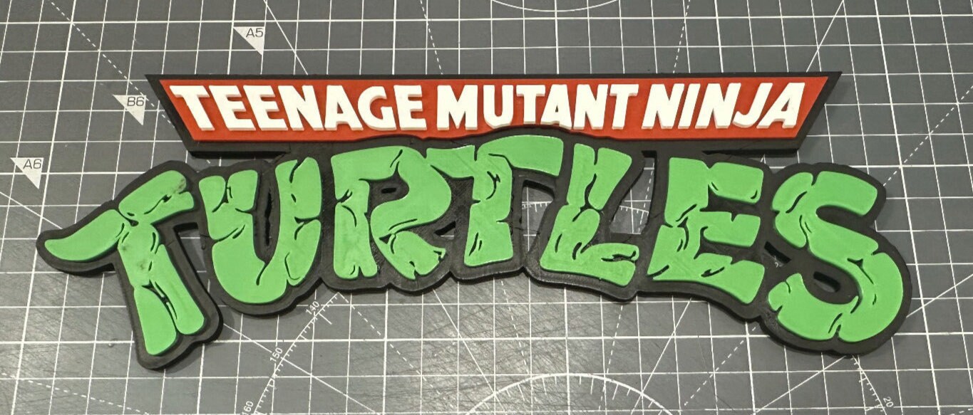 Teenage Mutant Ninja Turtles Sign TMNT 3D Printed Sign Stand - Etsy UK