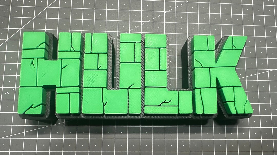 Hulk Logo 3D Printed Sign - Etsy UK