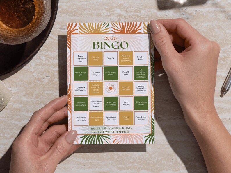 2026 Vision Board Bingo Card Bundle, Manifest New Years Resolutions ...