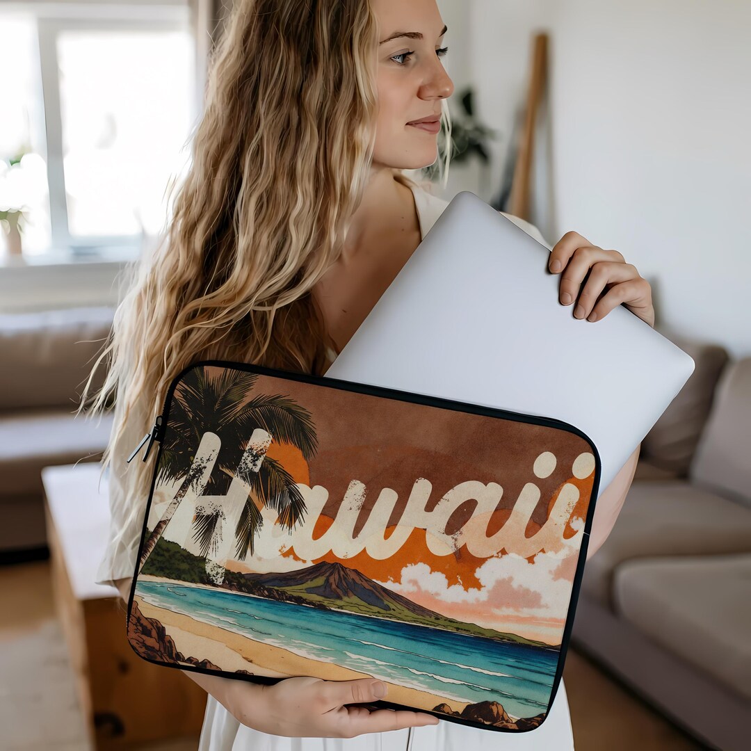 Hawaii Beach Laptop Sleeve, MacBook Accessories, Padded Neoprene ...