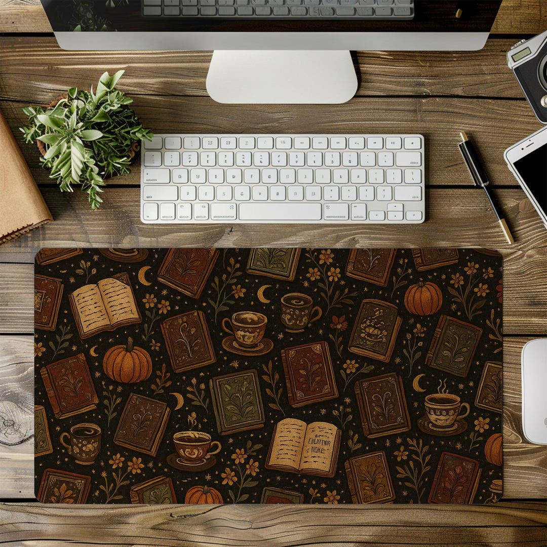 Bookish Mouse Pad | Witchy Desk Accessory | Dark Academia Office Decor ...