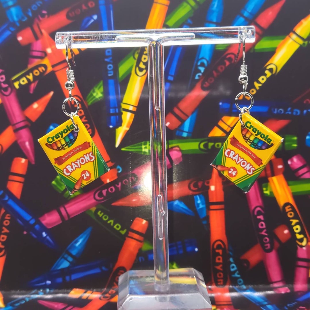 Crayon Box Earrings - Etsy