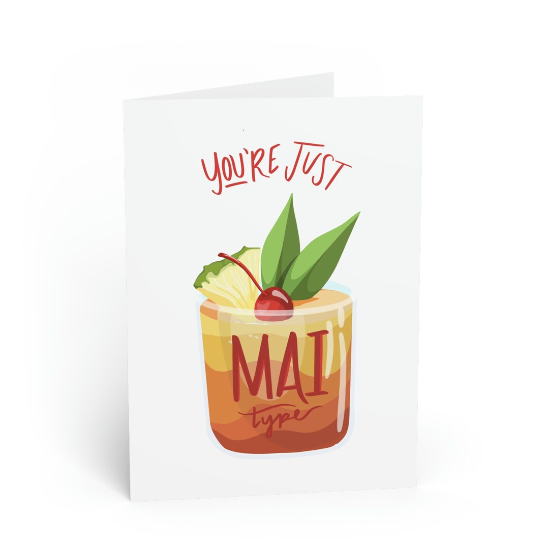 Hawaiian Mai Tai Anniversary Card - Etsy