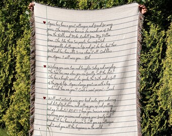 Handwritten Love Letter Blanket - Etsy