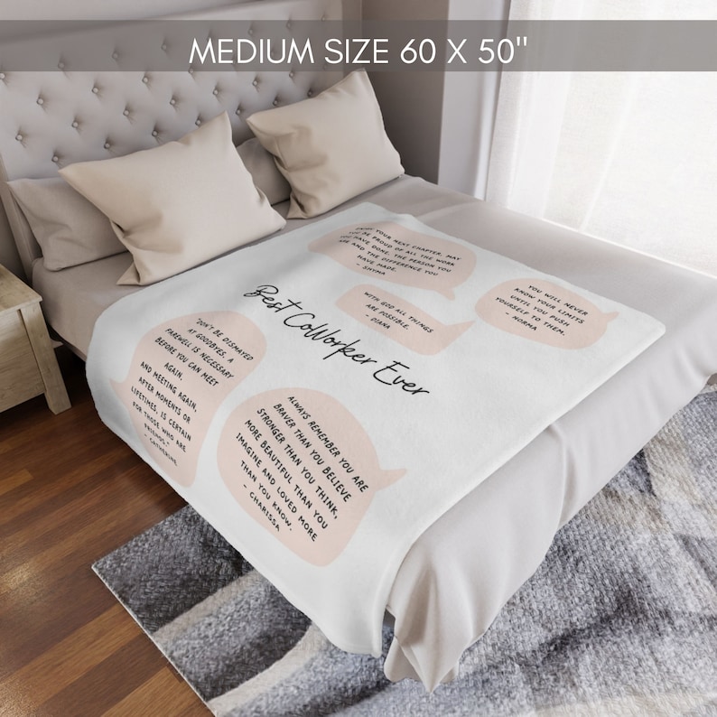 Custom Blanket With Written Messages Goodbye Gift From Group - Etsy