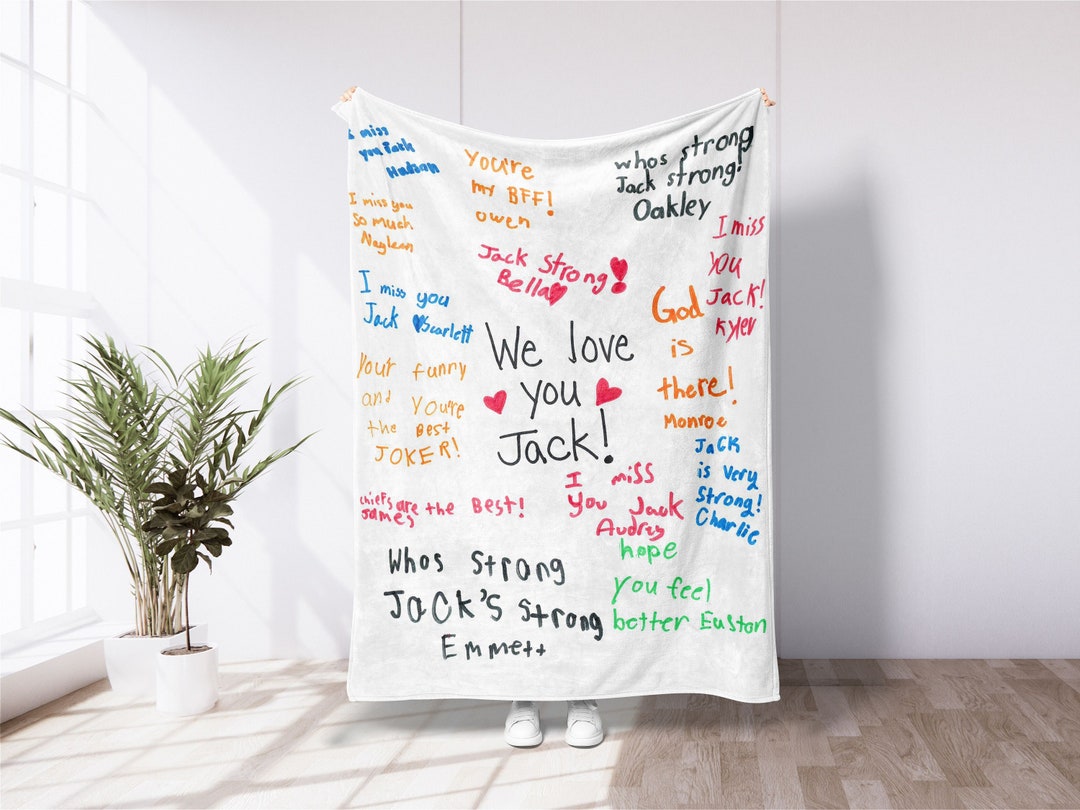 Actual Handwriting Notes Blanket, Get Well Gift, Motivational Gift ...