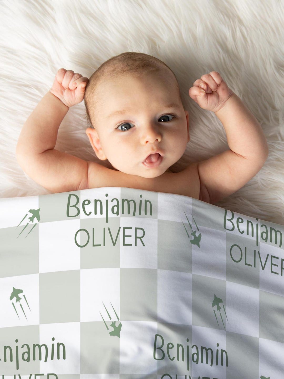 Army Baby Blanket With Name Fuzzy Toddler Military Blanket Personalized ...