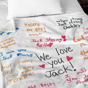 Actual Handwriting Notes Blanket, Get Well Gift, Motivational Gift ...