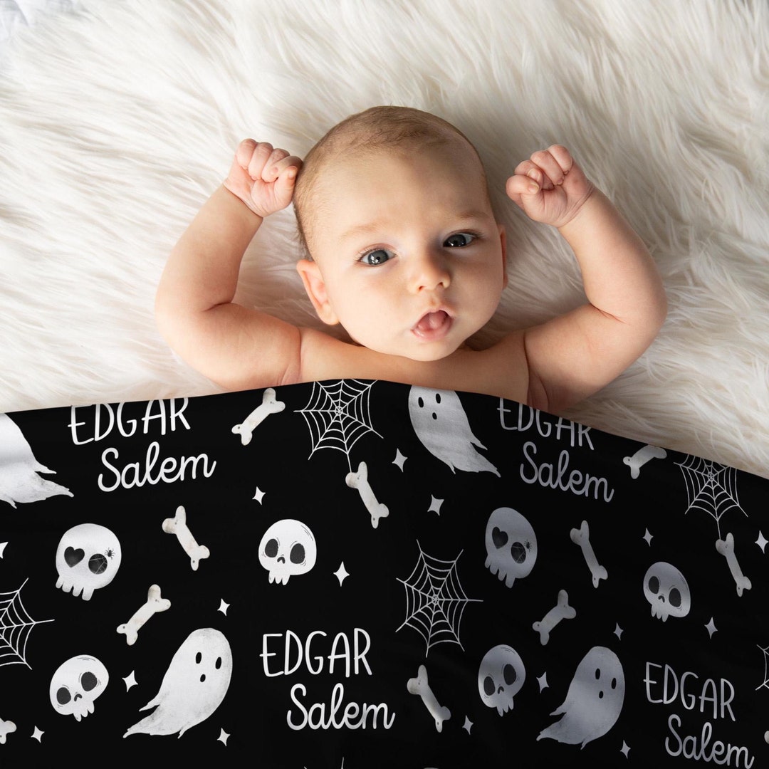 Halloween Baby Blanket With Name, Spooky Blanket for Children ...