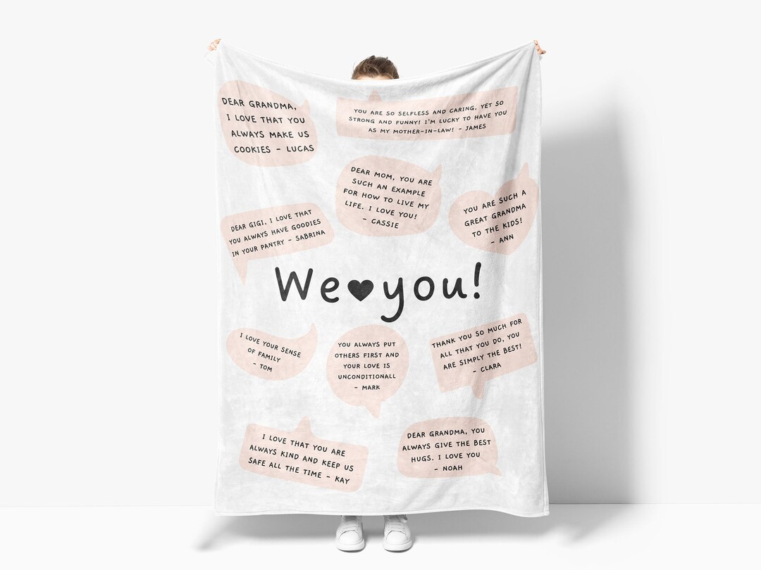 Custom Blanket With Written Messages, Goodbye Gift From Group, Blanket ...