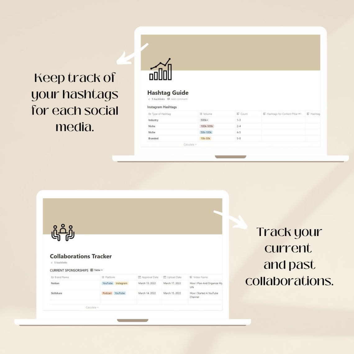 Notion Content Creator Template, Social Media Notion Template, Social ...