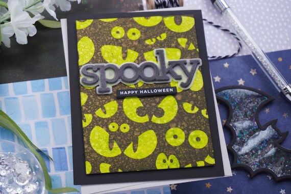 Holiday & Seasonal Cards Handmade Happy Halloween Card Scary Eyes Card ...
