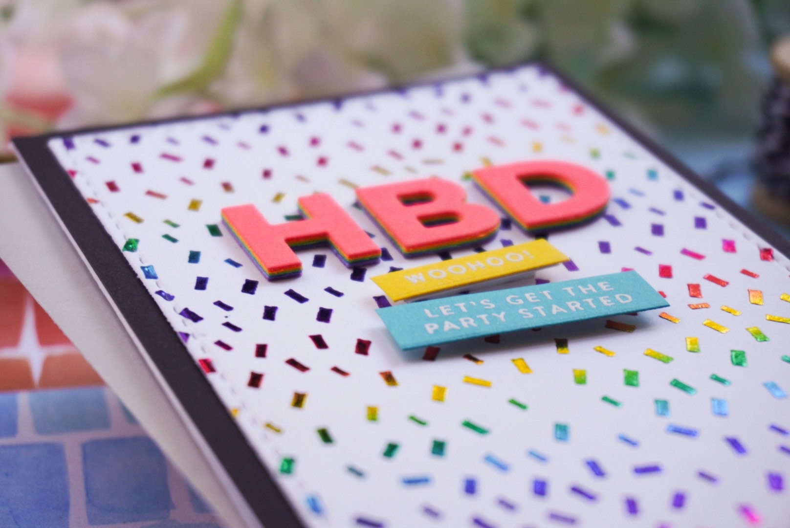 HBD Birthday Card Black - Etsy