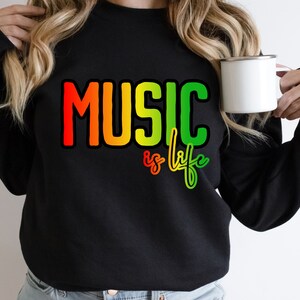 Reggae Music is Life PNG, Rasta Download Design for Sublimation on T ...