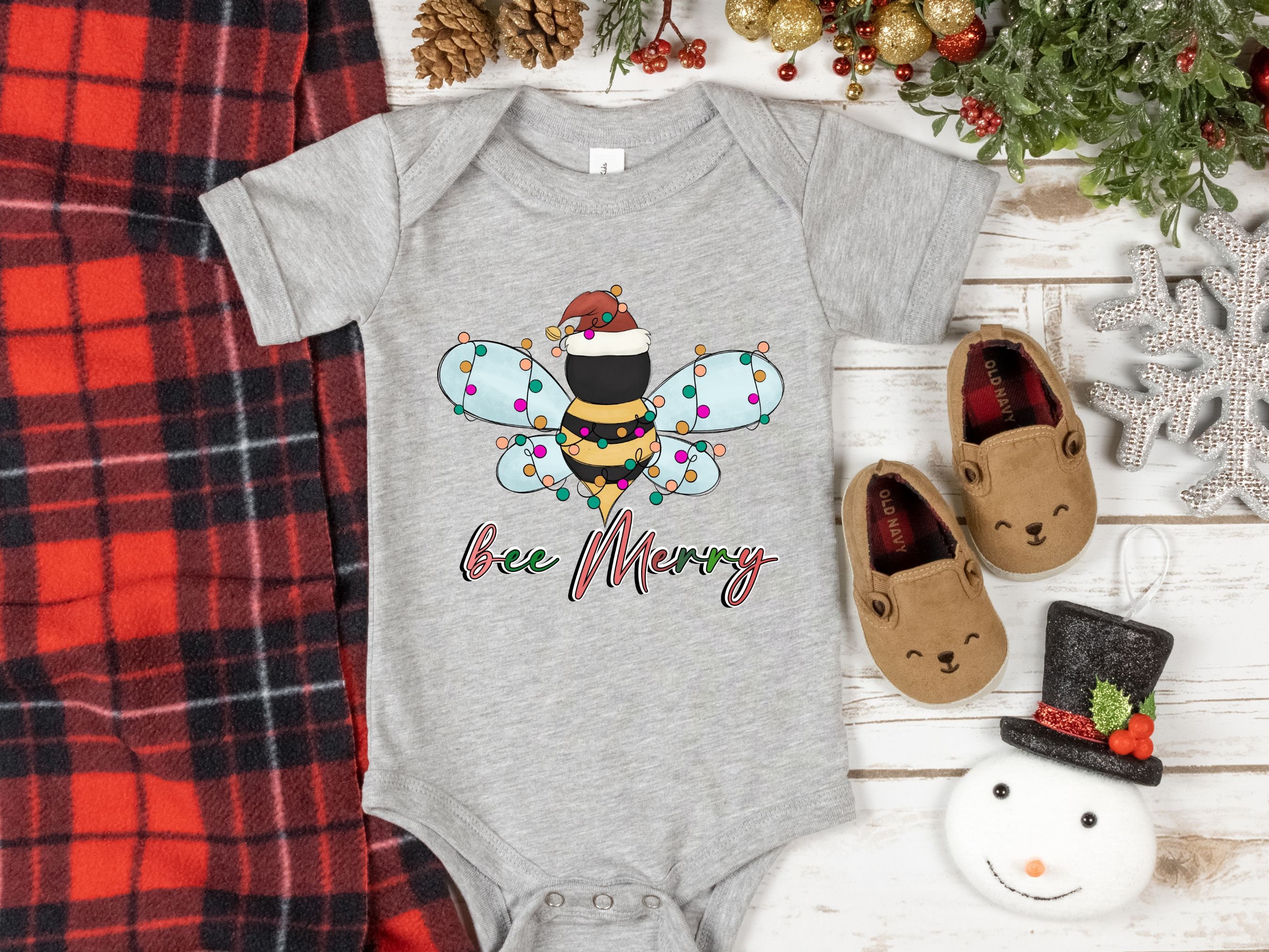 Bee Merry PNG, Christmas Bee Download Design for Sublimation, Santa Hat ...