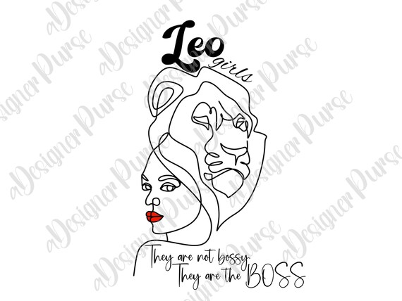 Leo Girls Zodiac PNG Leo Astrology Sign for Sublimation or - Etsy