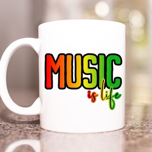Reggae Music is Life PNG, Rasta Download Design for Sublimation on T ...