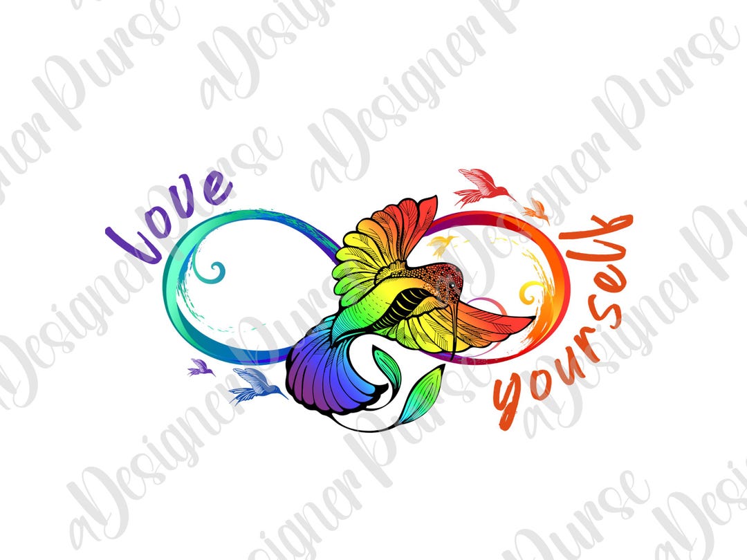 Love Yourself PNG, Self Love Club Sublimation, Rainbow Infinity Instant ...