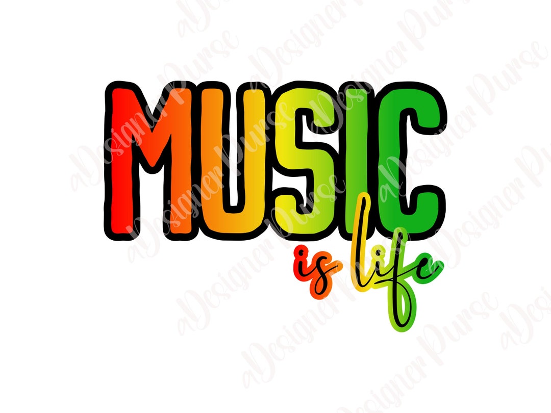 Reggae Music is Life PNG, Rasta Download Design for Sublimation on T ...