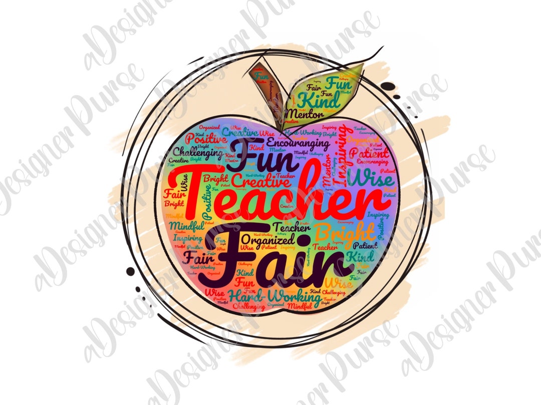 Teacher Appreciation PNG, Teacher Typography Png, Teacher Word Cloud ...