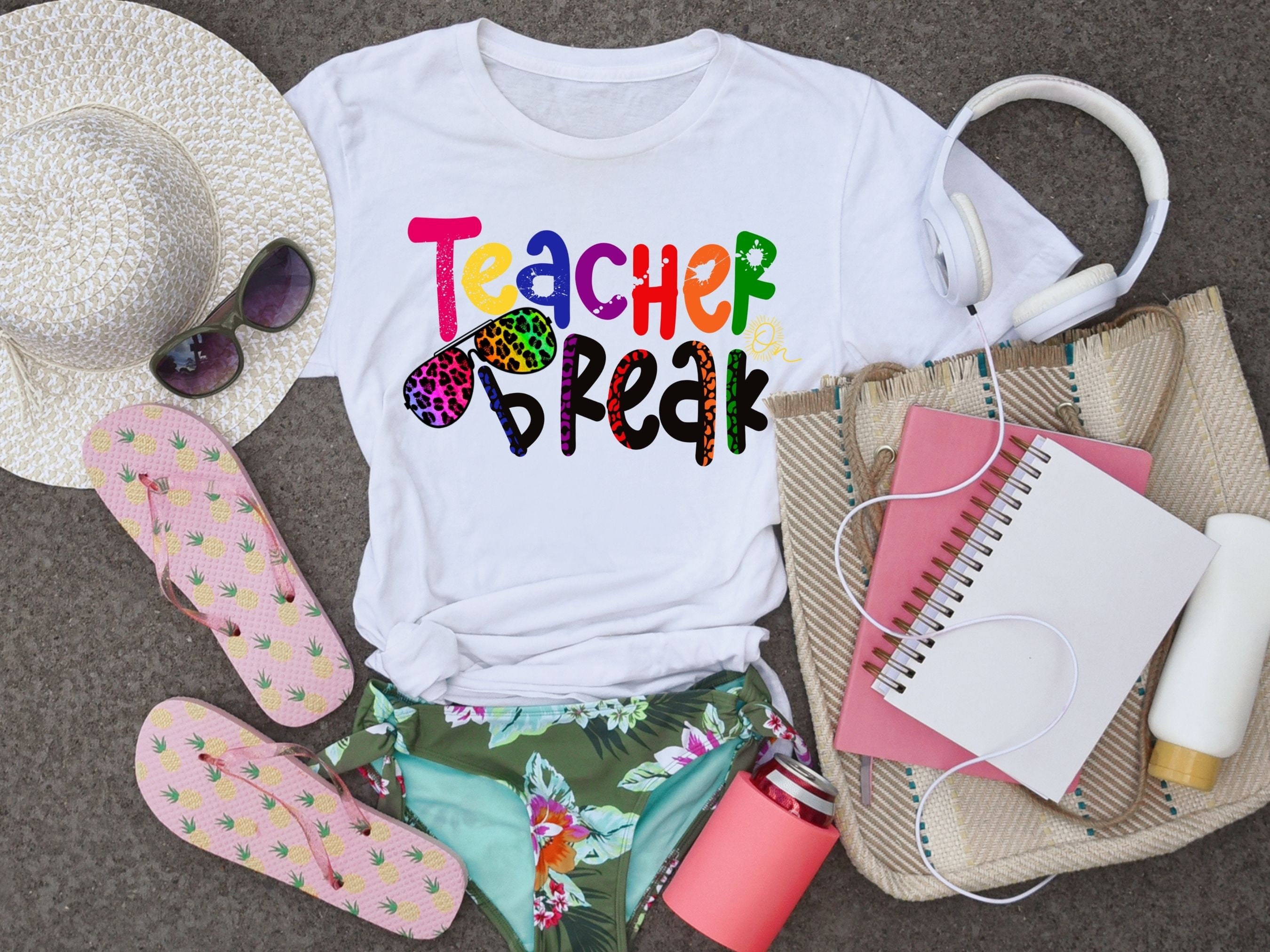 Teacher on Break PNG, Teacher Png for Tshirt, Bag Sublimation, Teacher ...