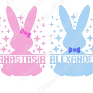 Bunnies SVG, Bunny Split Monogram, Kids Cut Files Cricut, Children ...