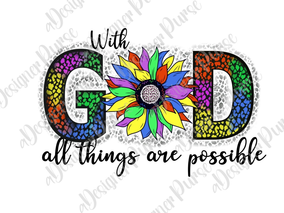 God Christian Sublimation PNG, Rainbow Sunflower Png, Faith Sublimation ...