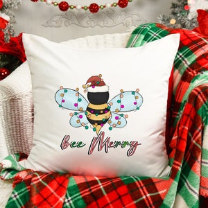 Bee Merry PNG, Christmas Bee Download Design for Sublimation, Santa Hat ...