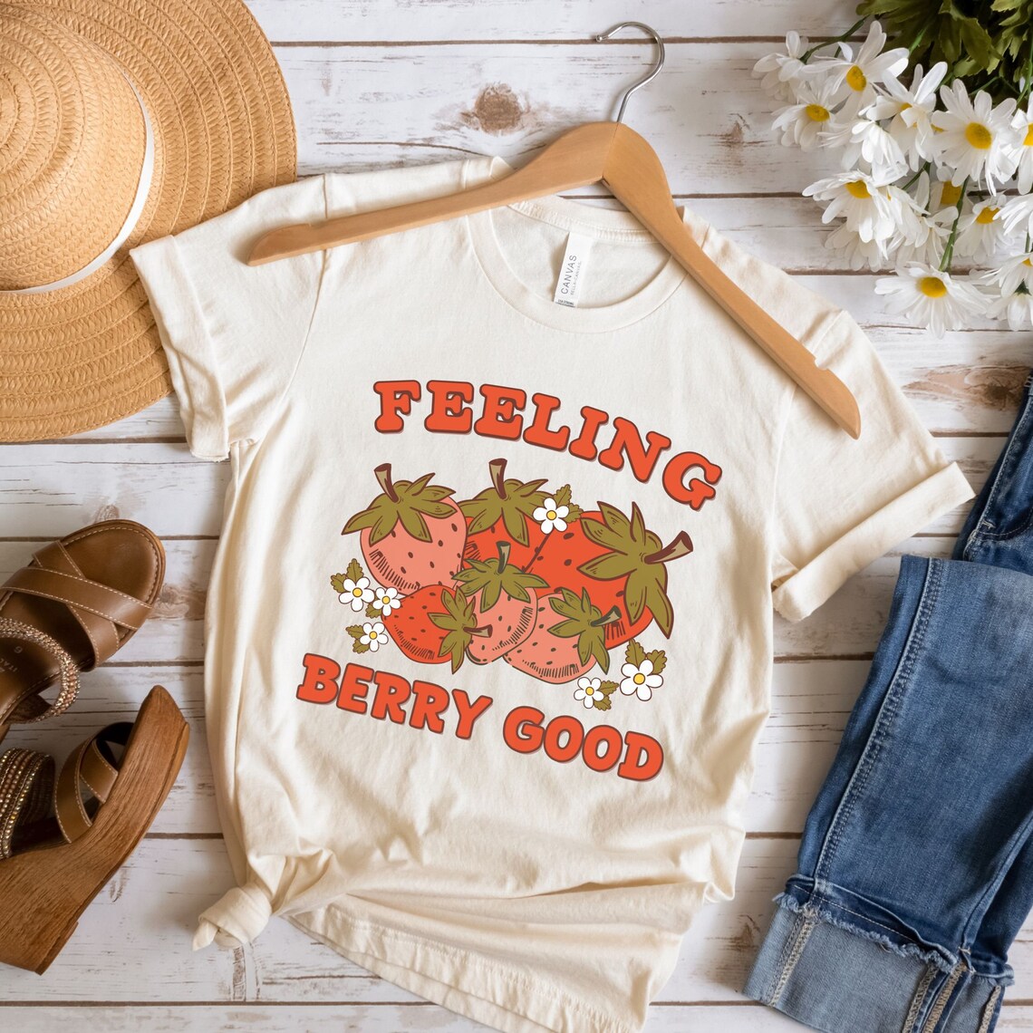 Feeling Berry Good PNG Retro Strawberry Tshirt Sublimation - Etsy