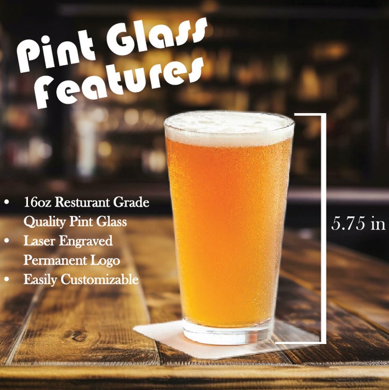 Baseball Coach Custom Team Logo 2 Sided Pint Glass, Baseball Team Pint ...