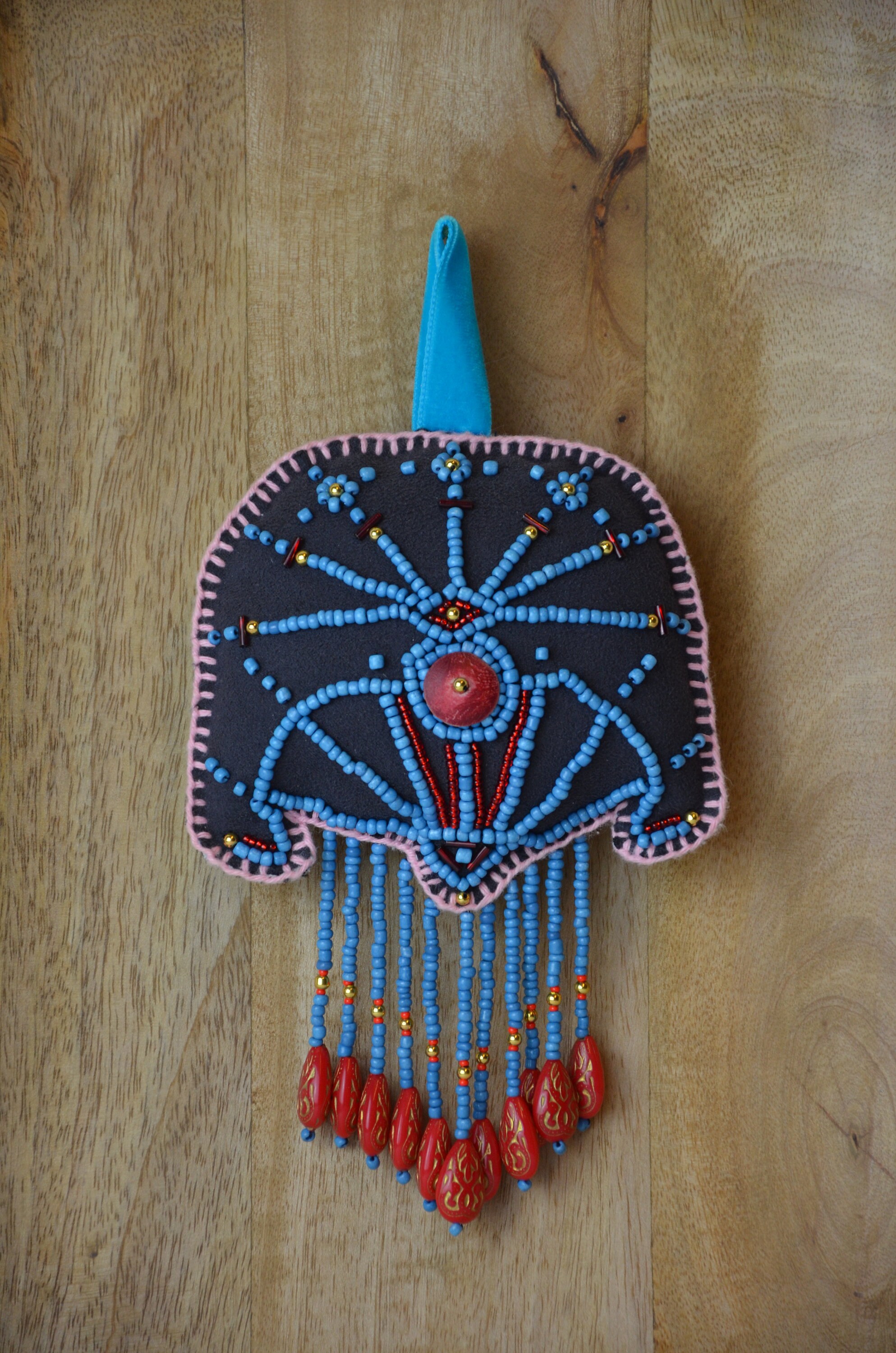 Colorful handmade wall hanger | Etsy