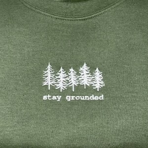 Stay Grounded Embroidered Sweatshirt Vintage Gift for Nature - Etsy