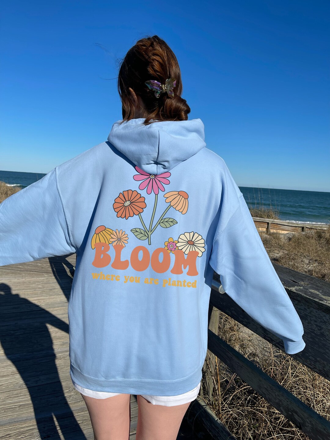 Retro Hoodie With Words on Back Oversized Hoodie Boho Hoodie Quote ...