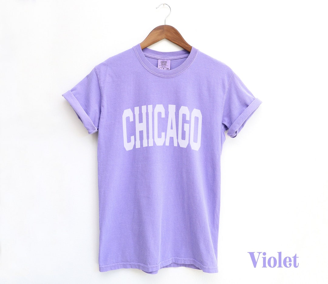 Colores Confort Chicago Camiseta Preppy Ropa Oversize Camiseta Confort ...