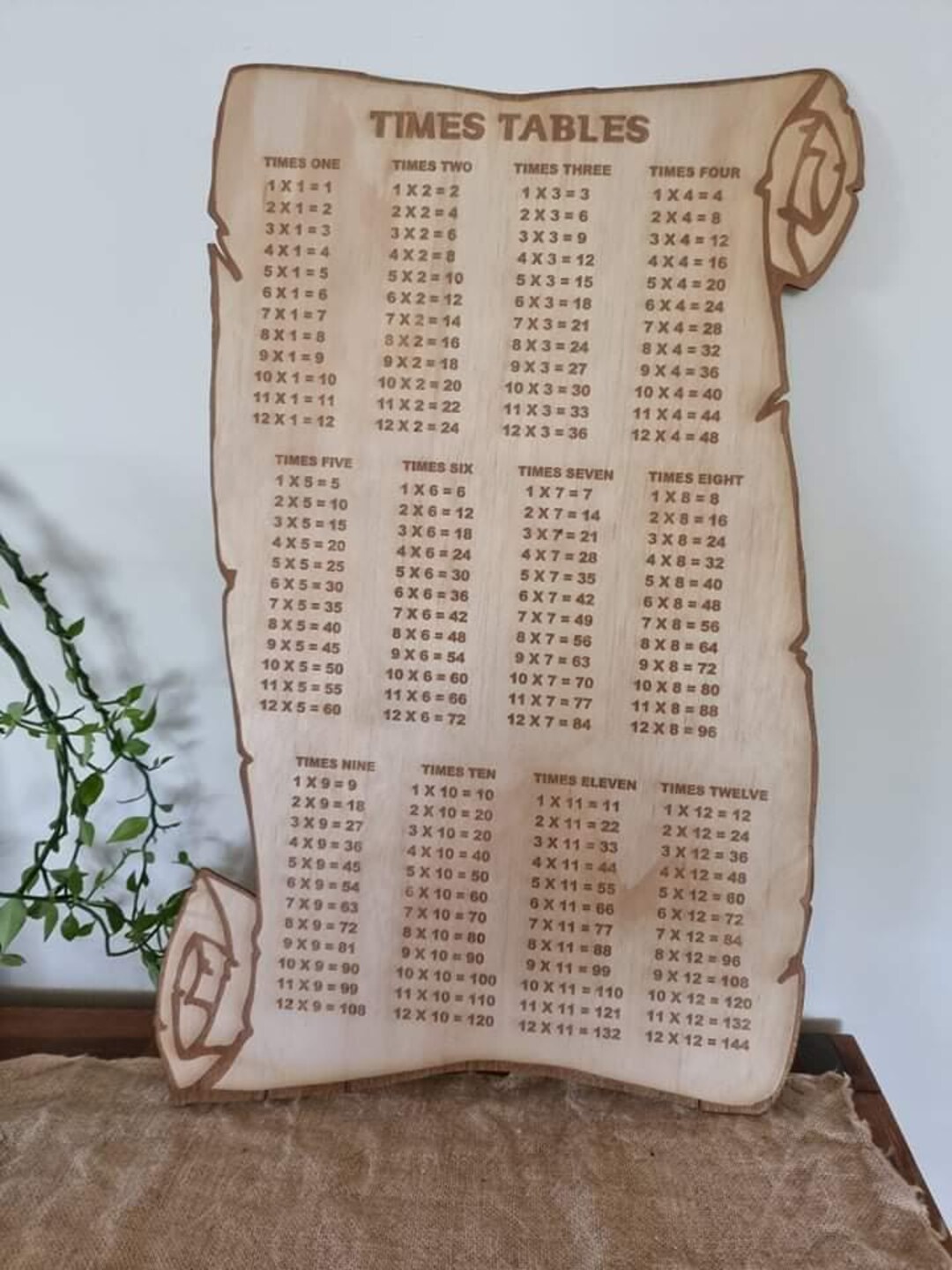 Times Tables Chart - Etsy